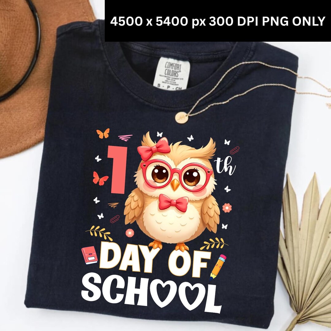100th Day of School Owl PNG Download - Etsy