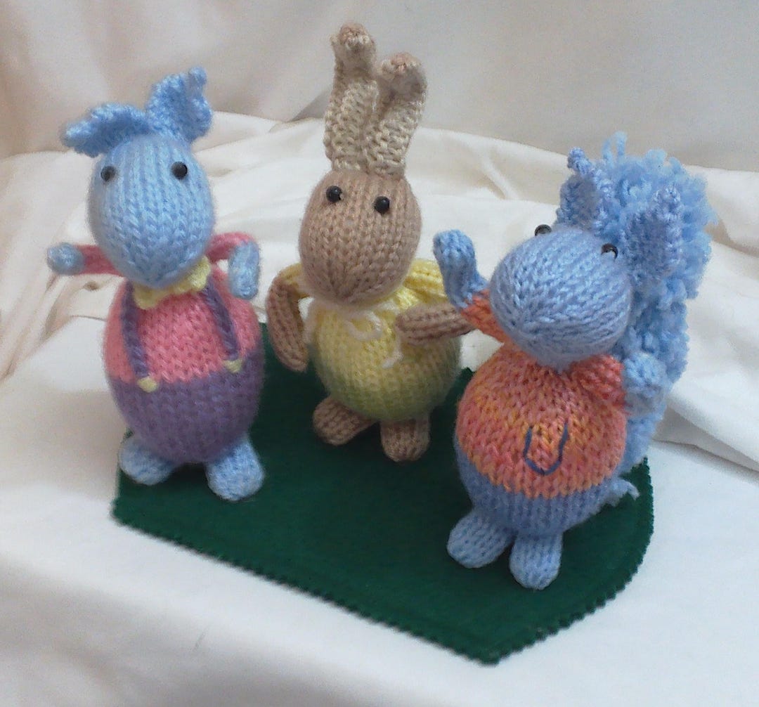 Woodland Friends Hand Knit Animals Rabbit, Mouse and Squirrel - Etsy