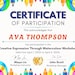 Kids Art Certificate Template | Canva Editable Participation ...