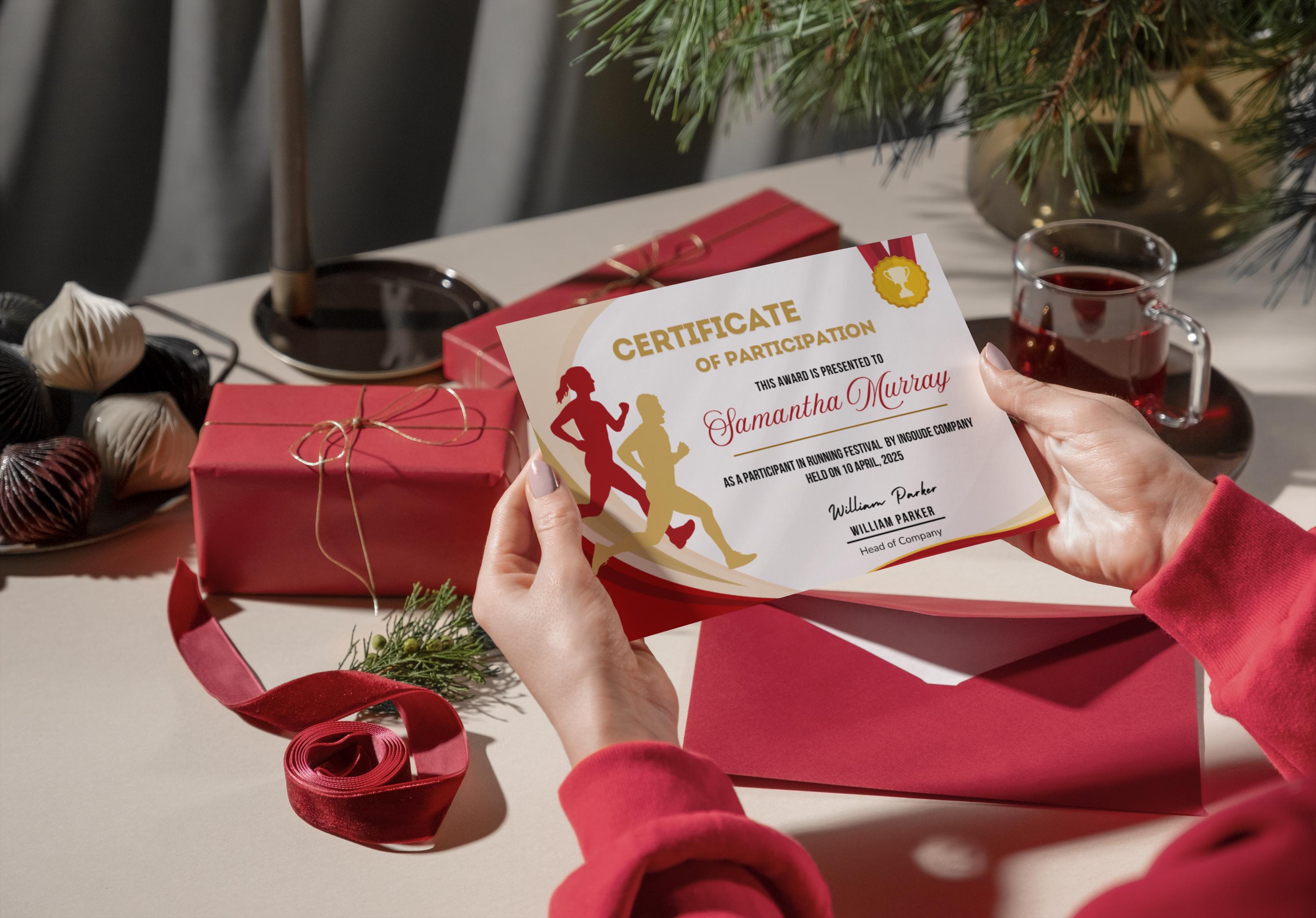 Running Event Participation Certificate Template | Canva Editable ...