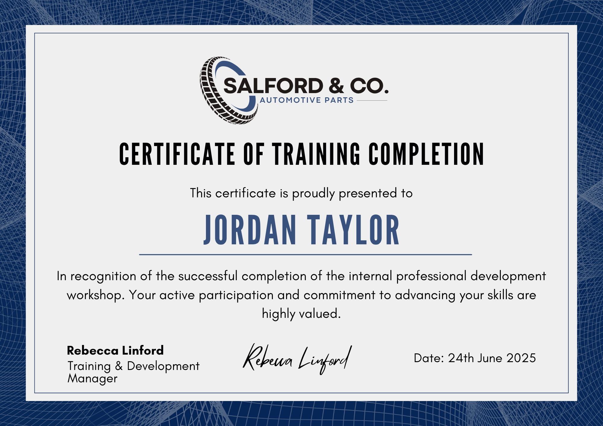 Certificate of Training Completion Template | Canva Editable ...