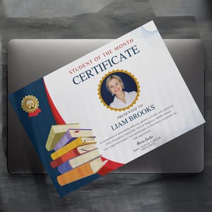 Student of the Month Certificate Template | Canva Editable | School ...