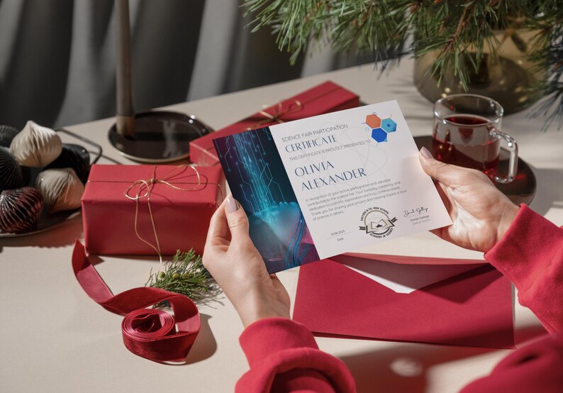 Science Fair Participation Certificate Template | Canva Editable ...