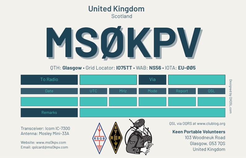 Ham Radio QSL Card Template | Editable Canva Design | Double-sided ...