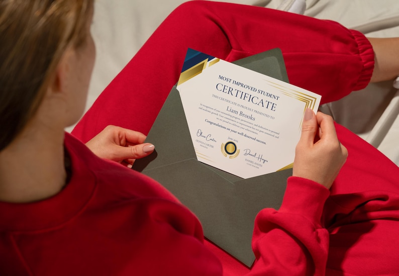 Most Improved Student Certificate Template | Canva Editable | School ...