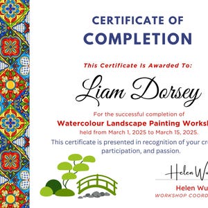 Art Workshop Certificate Template | Canva Editable Certificate of ...