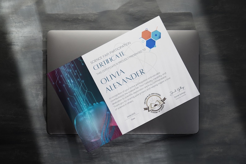 Science Fair Participation Certificate Template | Canva Editable ...