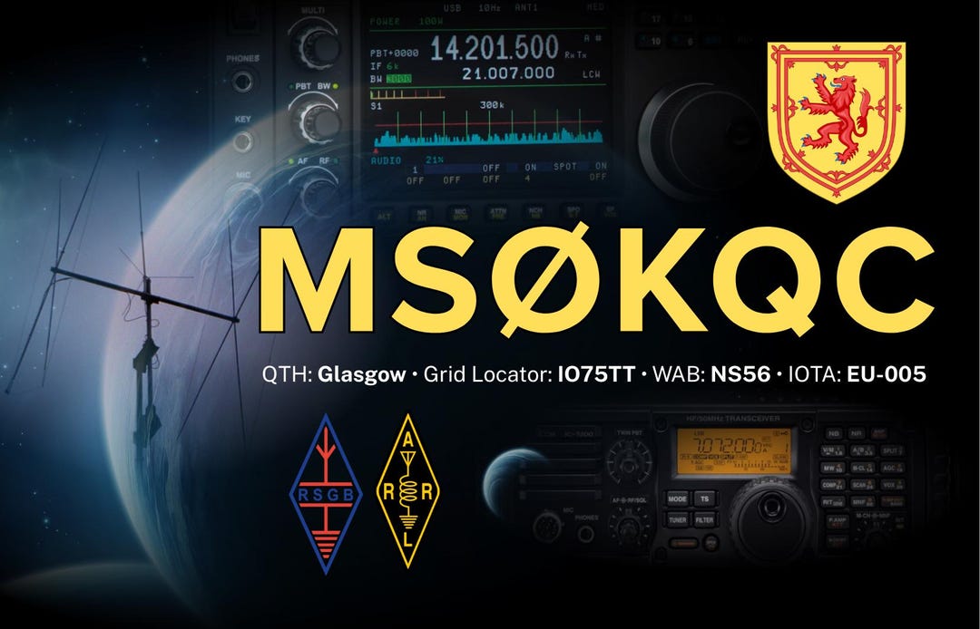 Ham Radio QSL Card Template | Editable Canva Design | Double-sided ...