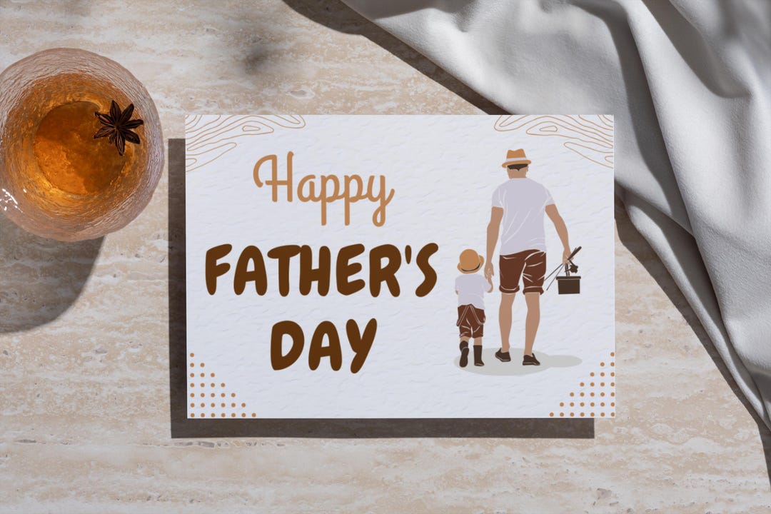 Editable Father's Day Card Canva Template – Instant Download Printable ...