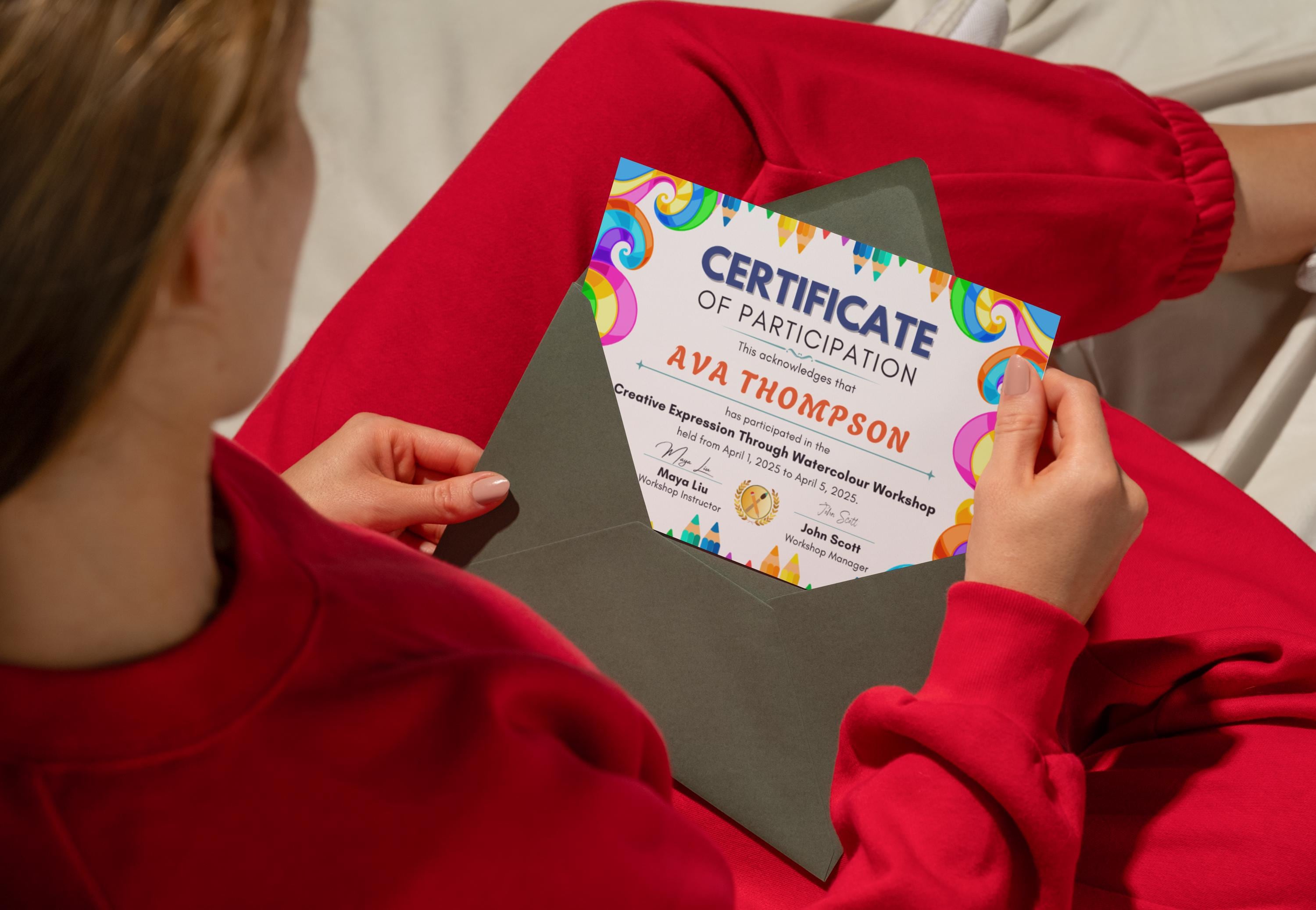 Kids Art Certificate Template | Canva Editable Participation ...