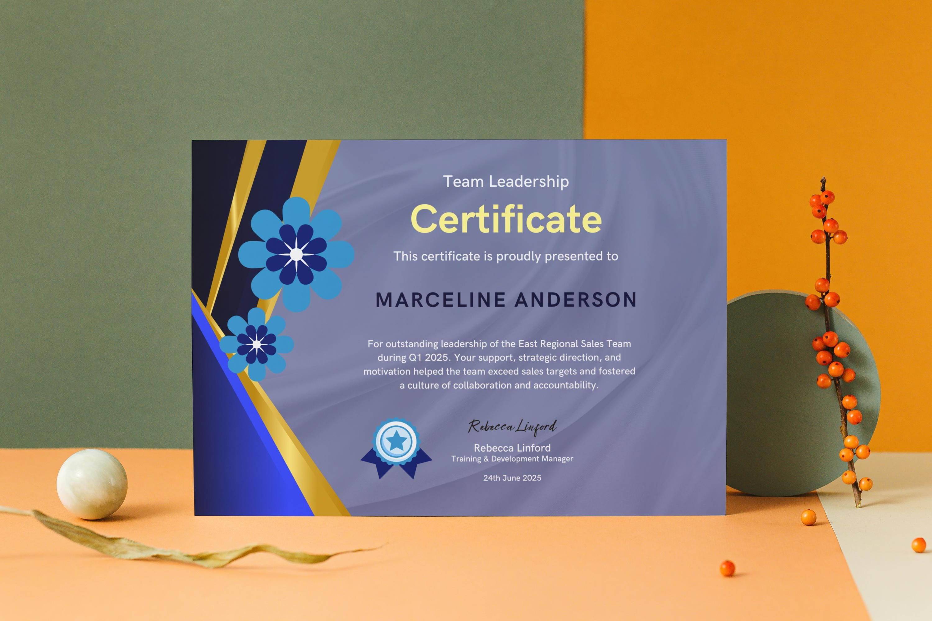 Team Leadership Certificate Template | Canva Editable | Corporate ...