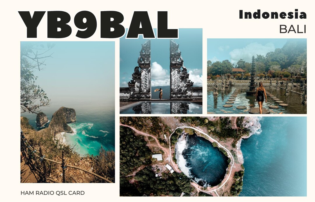 Ham Radio QSL Card Template | Editable Canva Design | Double-sided ...