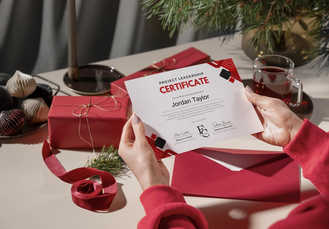Project Leadership Certificate Template | Canva Editable | Corporate ...