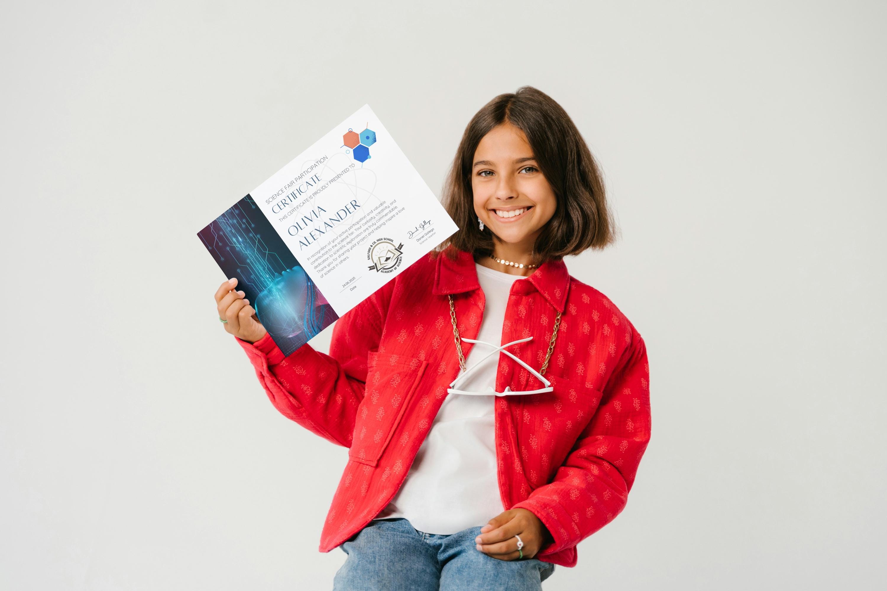 Science Fair Participation Certificate Template | Canva Editable ...