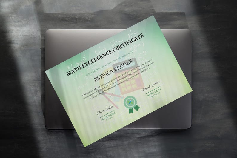 Math Excellence Certificate Template | Canva Editable | Student Math ...