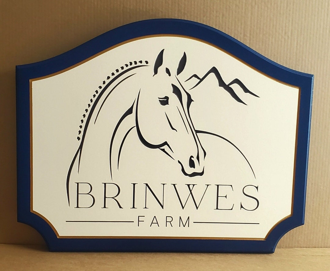 Custom Horse Farm Sign,custom Farm Signs,custom Outdoor Name Signs,farm ...