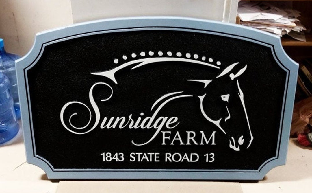 Custom Horse Farm Sign,custom Farm Signs,custom Outdoor Name Signs,farm ...