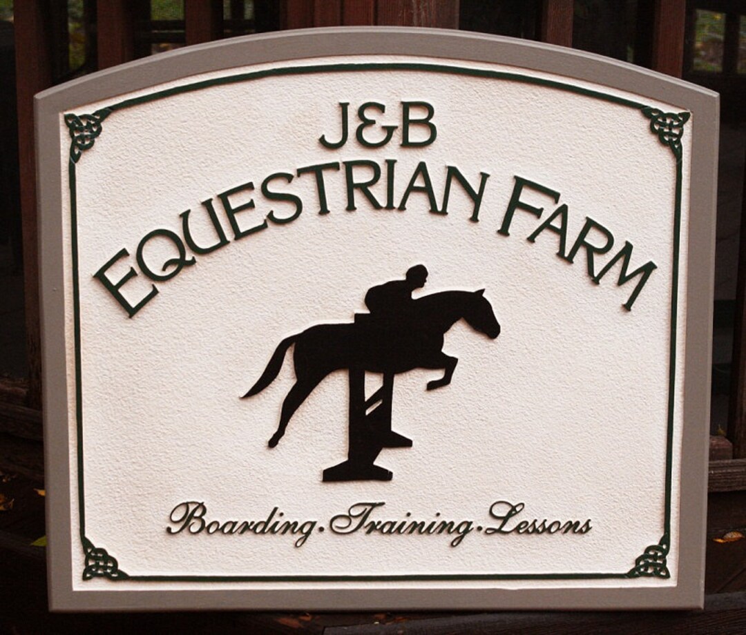 Custom Horse Farm Sign,custom Farm Signs,custom Outdoor Name Signs,farm ...