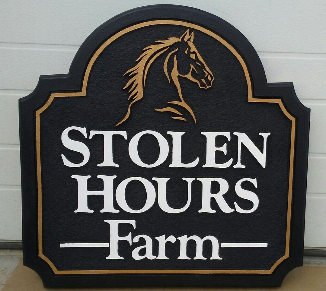 Custom Horse Farm Sign,custom Farm Signs,custom Outdoor Name Signs,farm ...