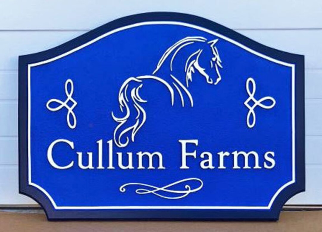Custom Horse Farm Sign,custom Farm Signs,custom Outdoor Name Signs,farm ...