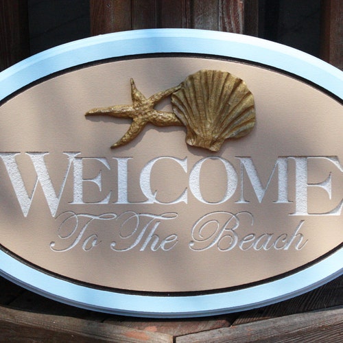 Personalized Beach House Signs Beach Sign Decor Large & - Etsy
