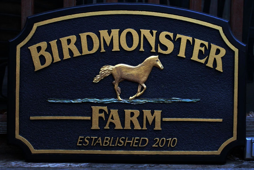 Custom Horse Farm Sign,custom Farm Signs,custom Outdoor Name Signs,farm ...