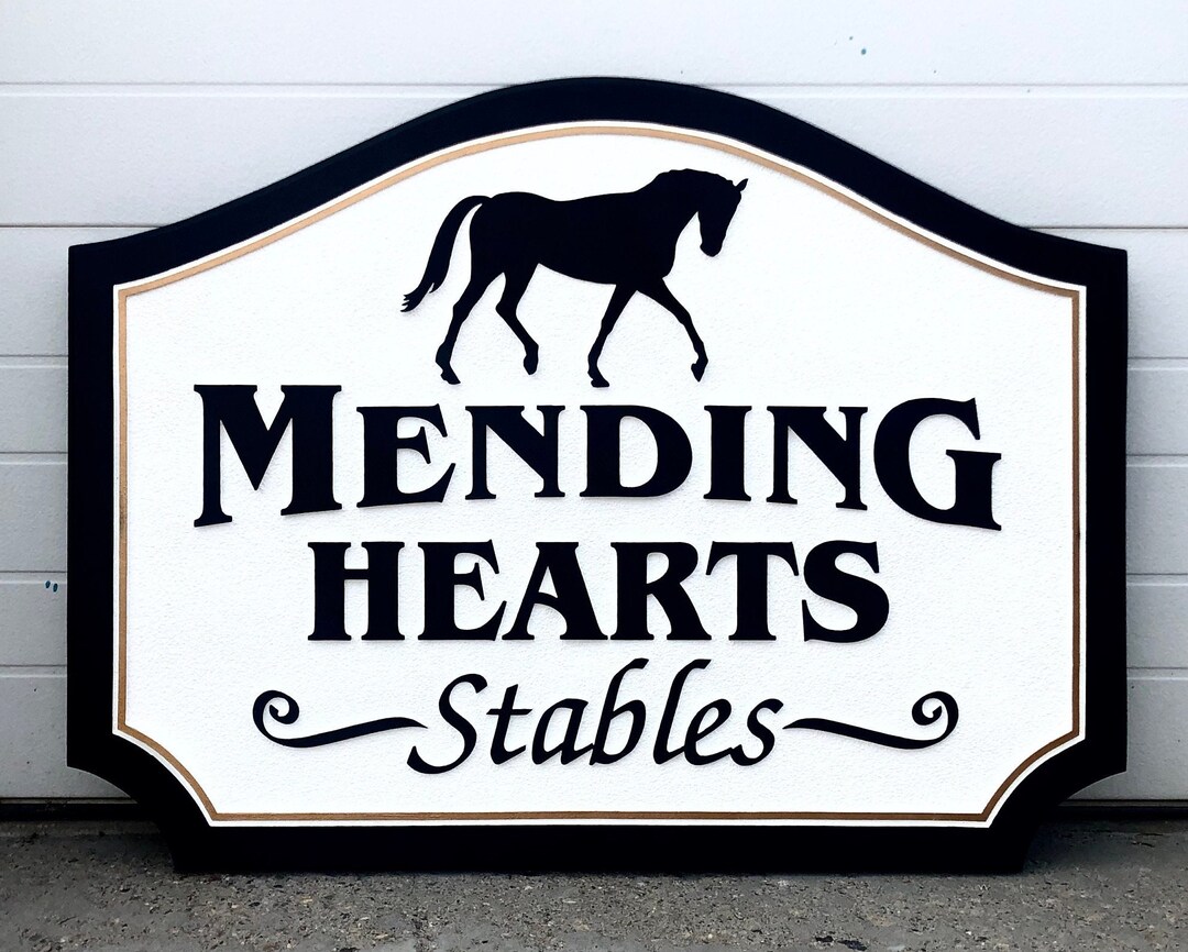 Custom Horse Farm Sign,custom Farm Signs,custom Outdoor Name Signs,farm ...