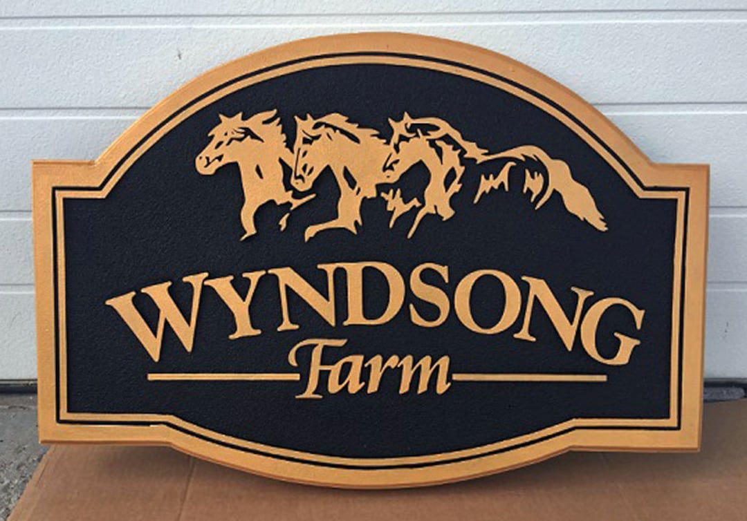 Custom Horse Farm Sign,custom Farm Signs,custom Outdoor Name Signs,farm ...