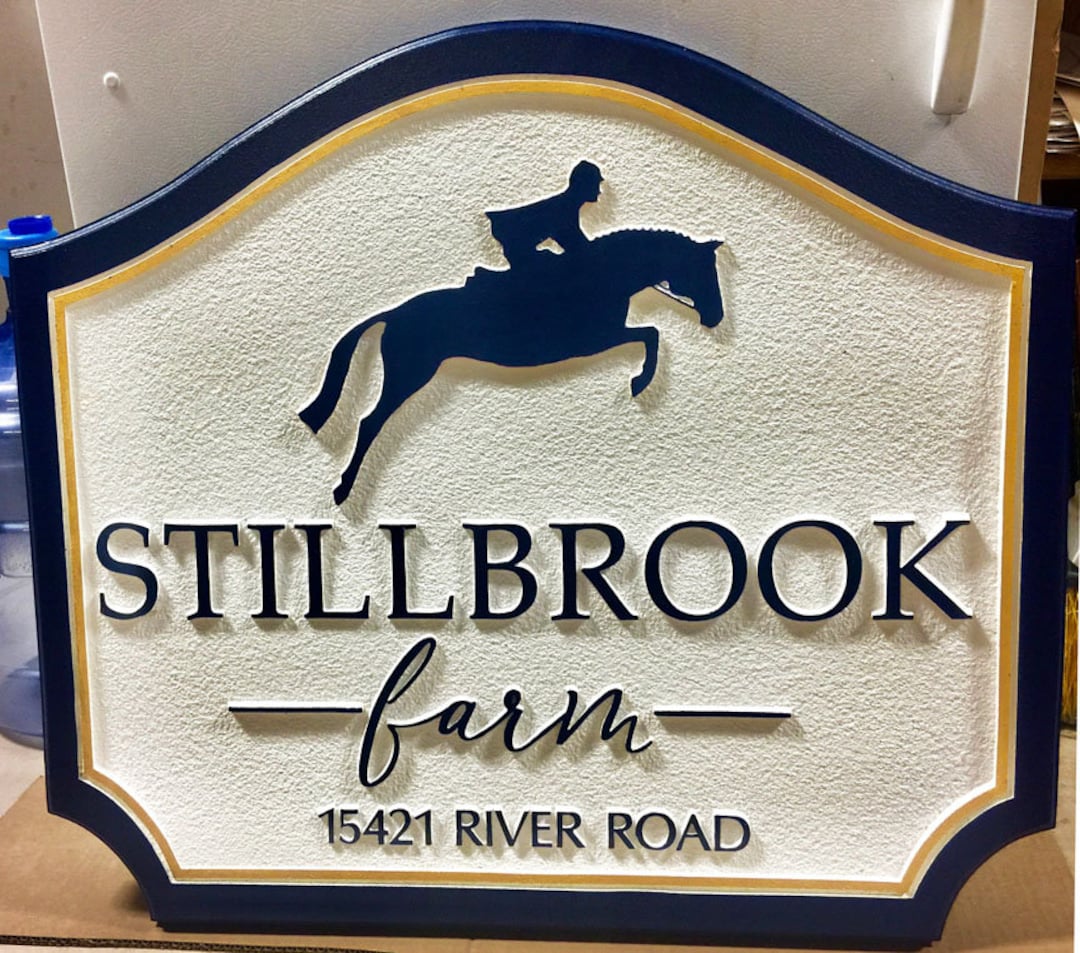 Custom Horse Farm Sign,custom Farm Signs,custom Outdoor Name Signs,farm ...
