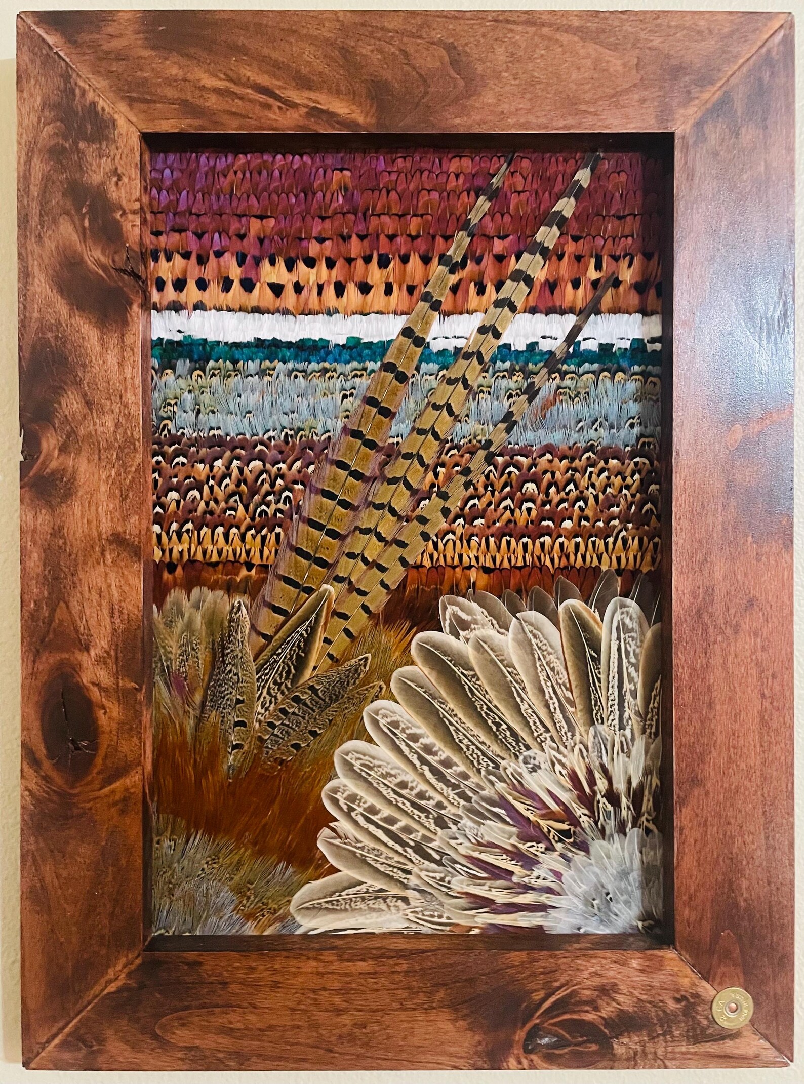 Pheasant Feather Wall Art - Choose Your Size & Design, Rustic Modern ...