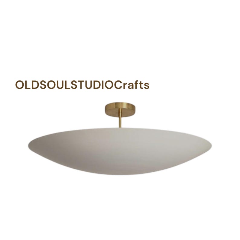 1950s Mid Century Modern Flush Mount Brass Chandelier – Elegant Sputnik ...