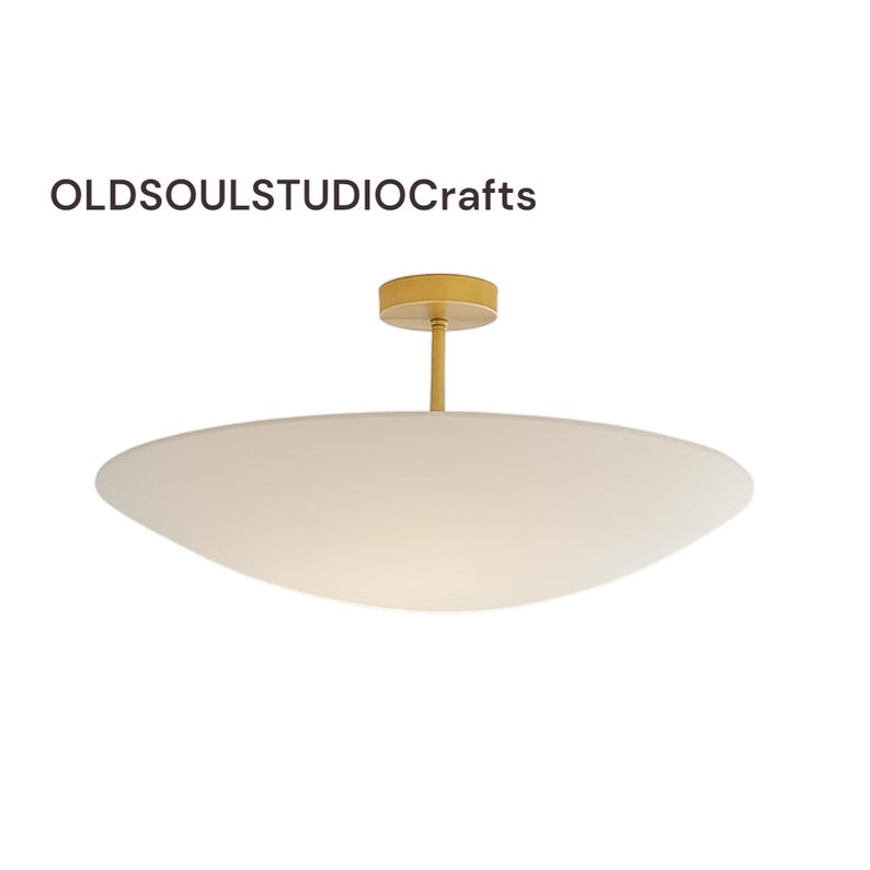 1950s Mid Century Modern Flush Mount Brass Chandelier – Elegant Sputnik ...