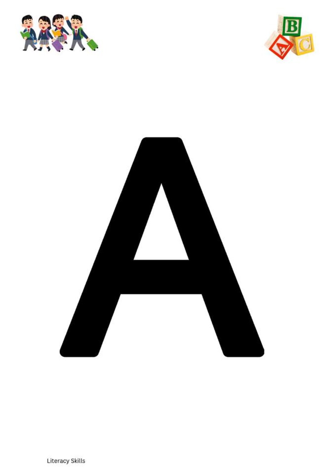 Giant Letter Activity - Alphabet Printable - Etsy