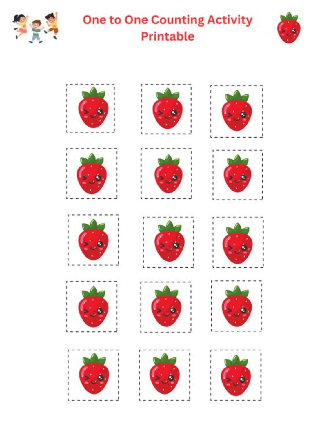 One to One Counting Activity Printable - Etsy