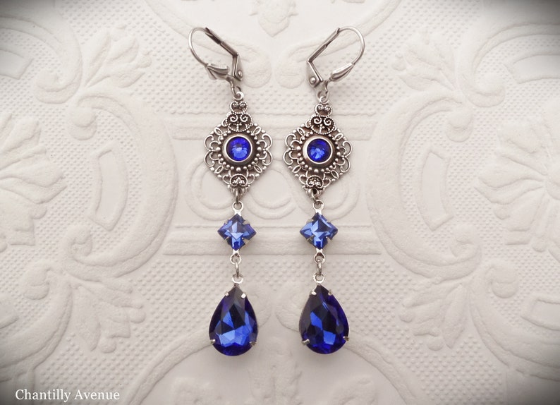 Ruby Red Art Deco Earrings: Handmade Filigree Victorian Jewelry - Etsy