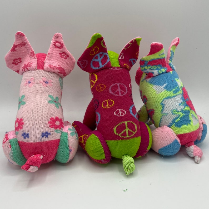3 LITTLE PIGS From WOODSTOCK a Trio of Hippie Sock Toys - Etsy