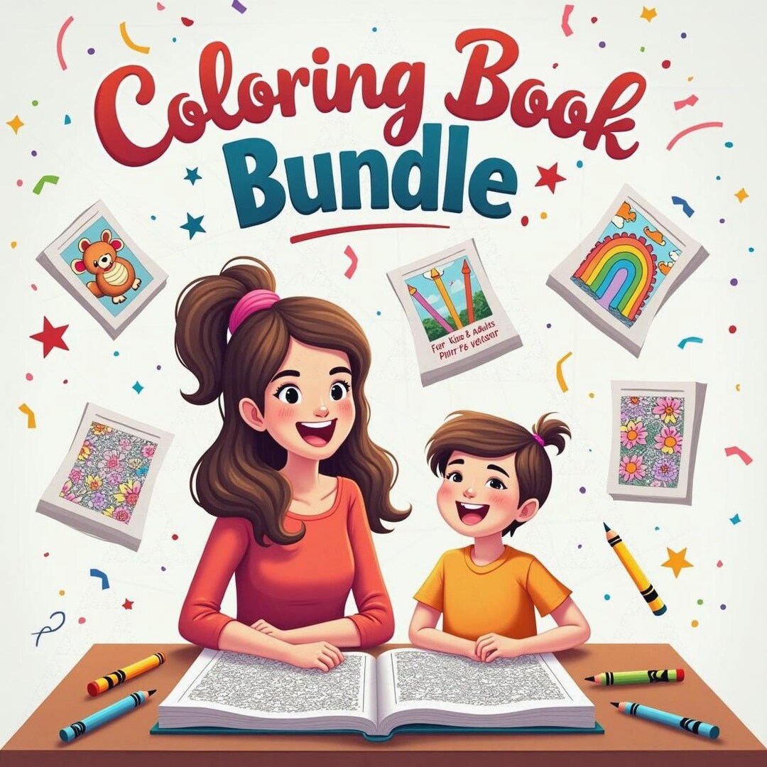 Creative Coloring Book Set – Printable PDF Collection for All Ages ...