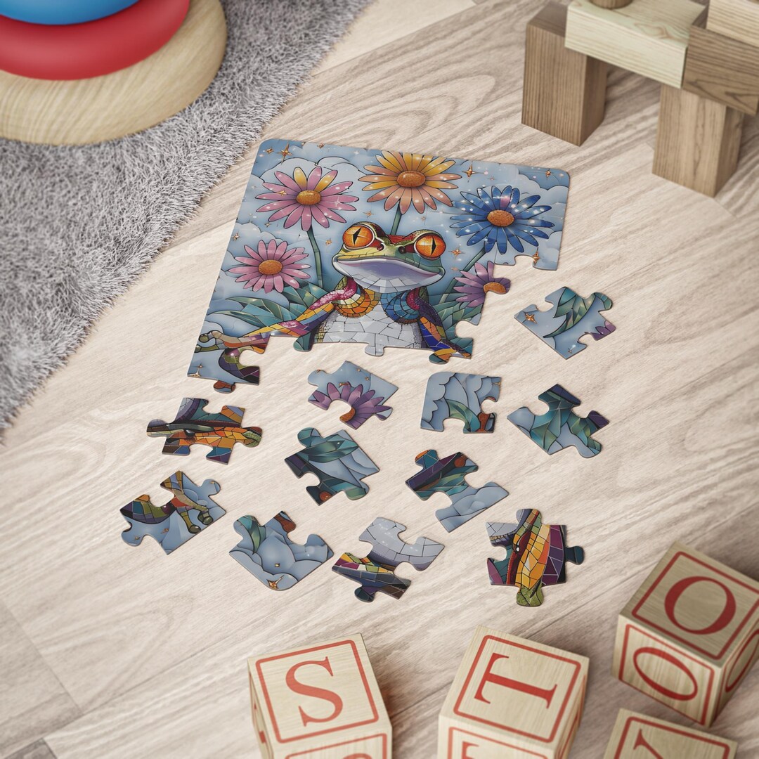 Colorful Frog Meditation Kids' Puzzle, Fun Brain Game, Mindfulness ...
