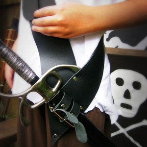 Child's Black Leather Pirate Sword Baldric / Bandolier - Etsy