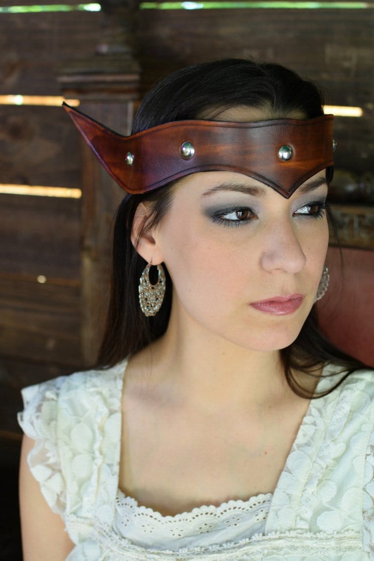 Leather Elven Crown/ Headpiece/ Dark Elf - Etsy
