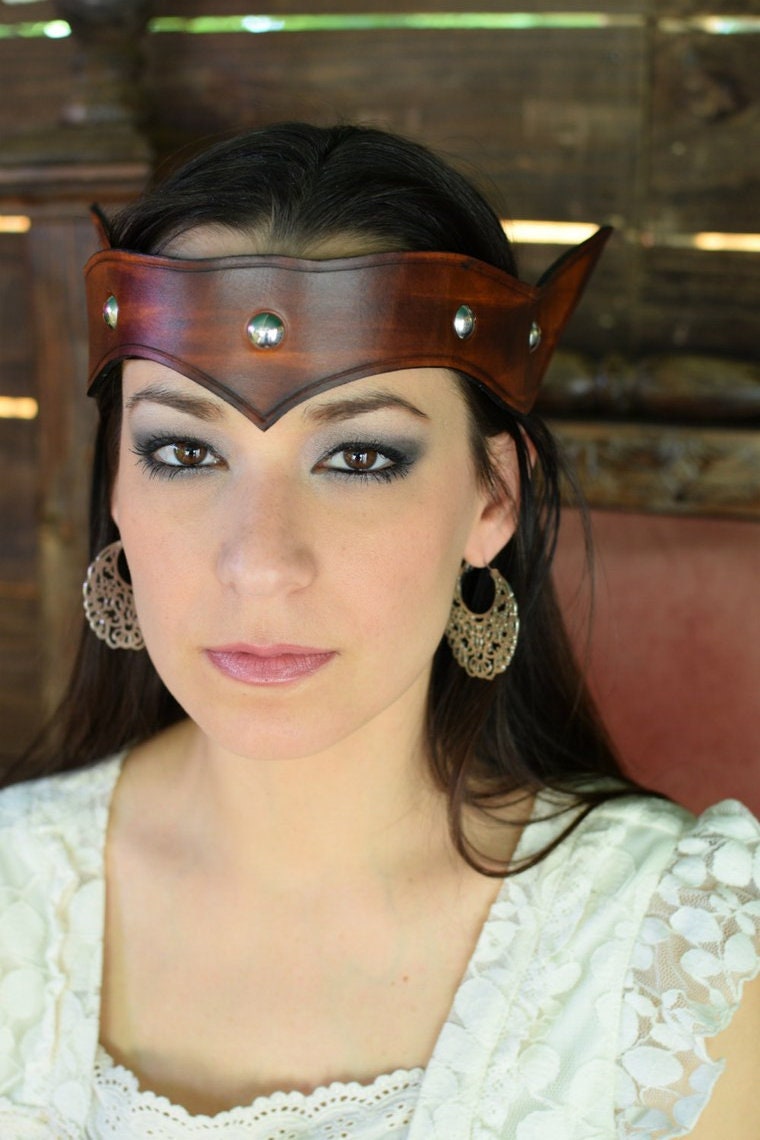 Leather Elven Crown/ Headpiece/ Dark Elf - Etsy