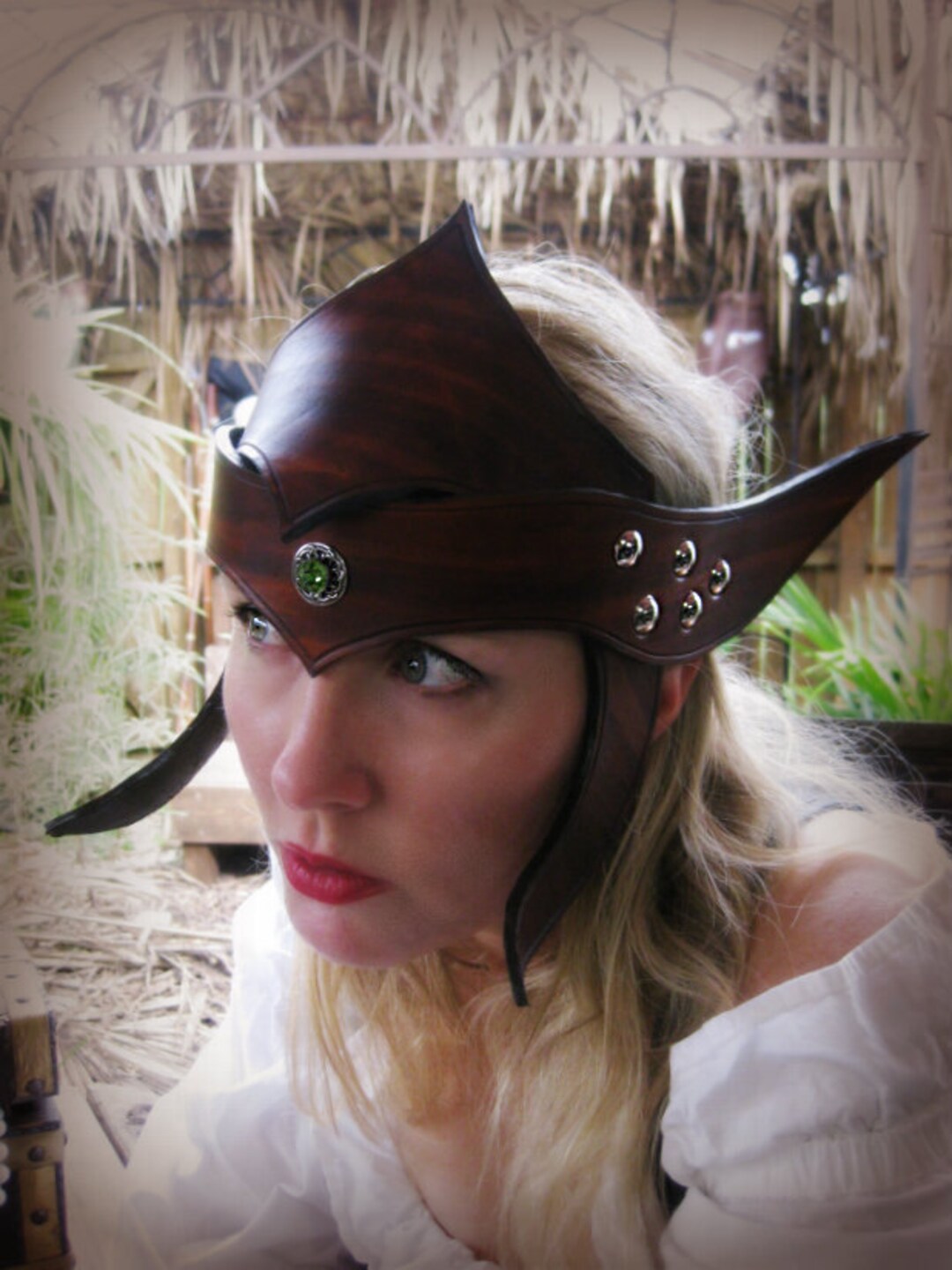 Deluxe Leather Elven Crown/ Headpiece/ Dark Elf - Etsy