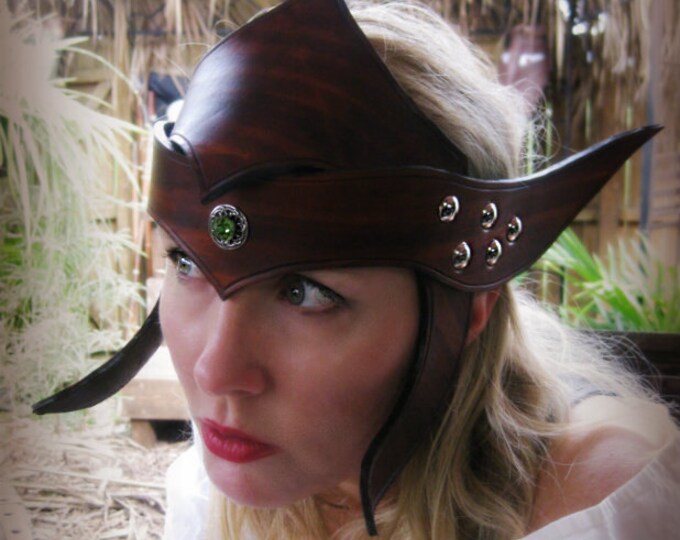Deluxe Leather Elven Crown/ Headpiece/ Dark Elf - Etsy
