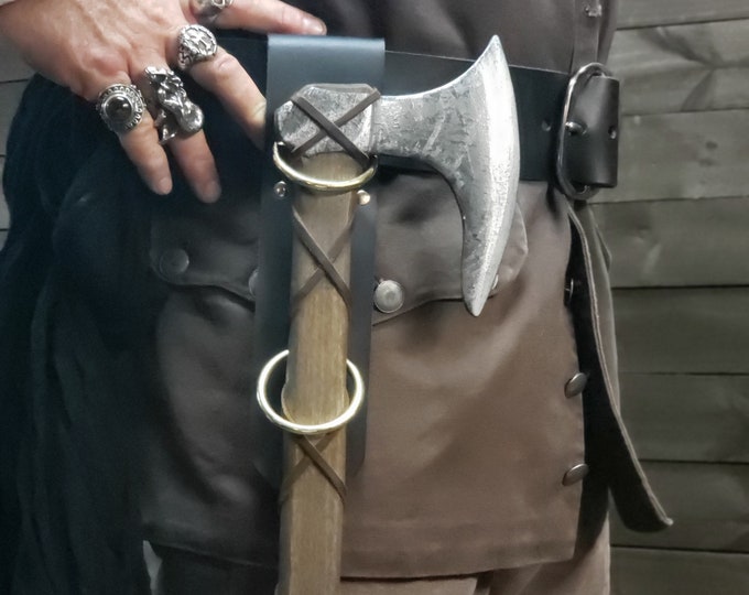 Leather Axe Frog / Axe Holder / Axe Holster for Belt / Viking ...