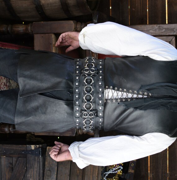 Dredmor's Signature Black Weaved Warrior Belt with Rings | Etsy