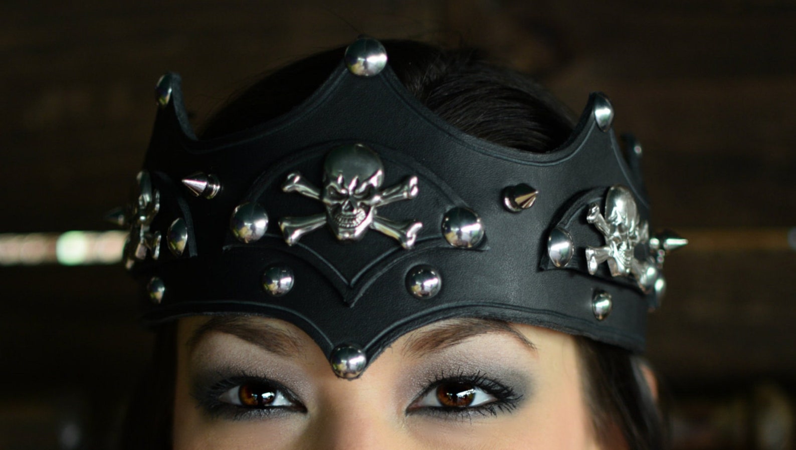 Regal Leather Medieval Crown Pirate Queen - Etsy