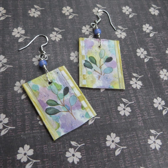 Recycled Earrings Upcycled Repurposed Long Unique Earring - Etsy