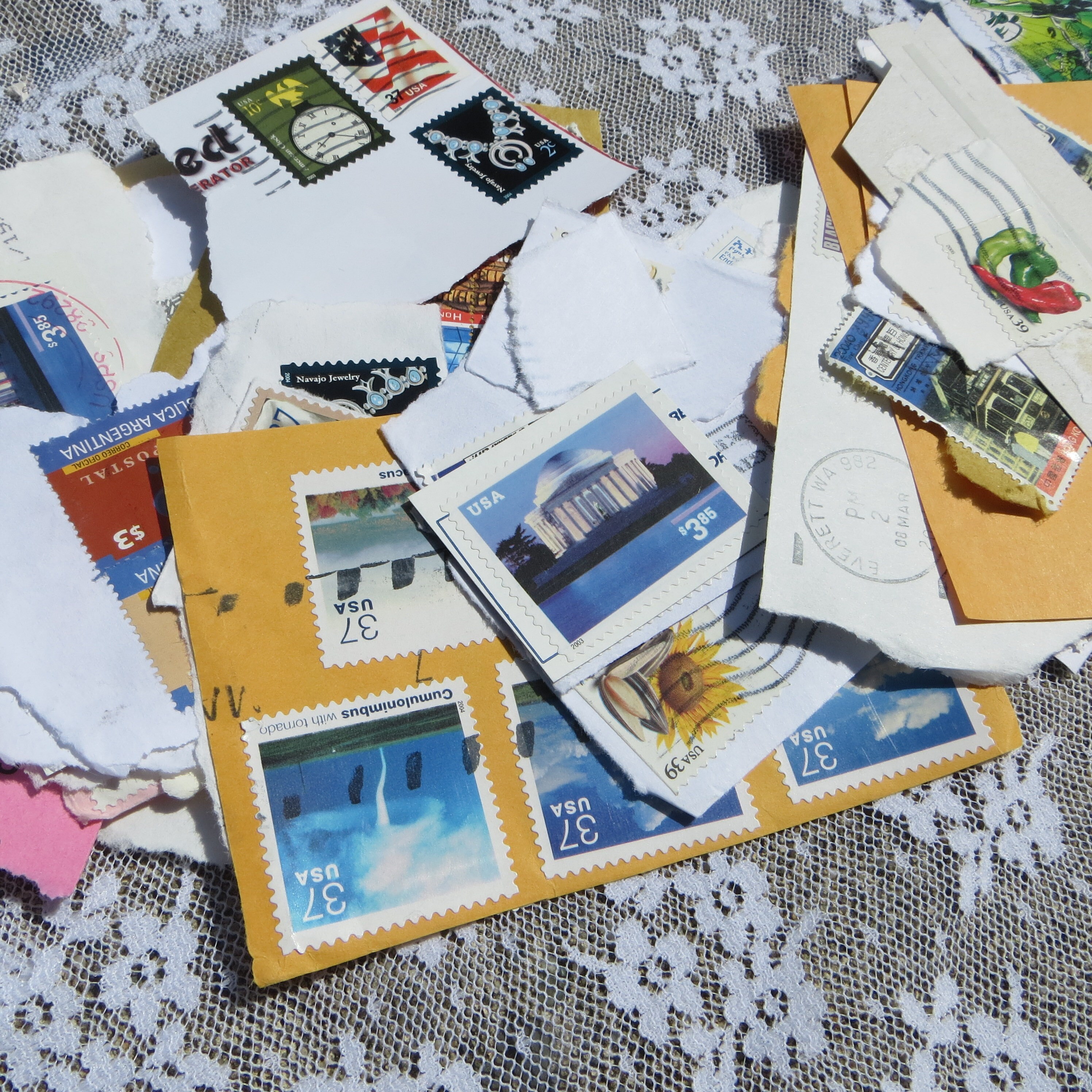 Bunch of Postage Stamps for Crafting Collage Scrapbooking Junk | Etsy