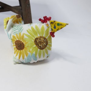 Adorable Chicken Pin Cushion Handmade Cotton Fabric Stuffed With ...