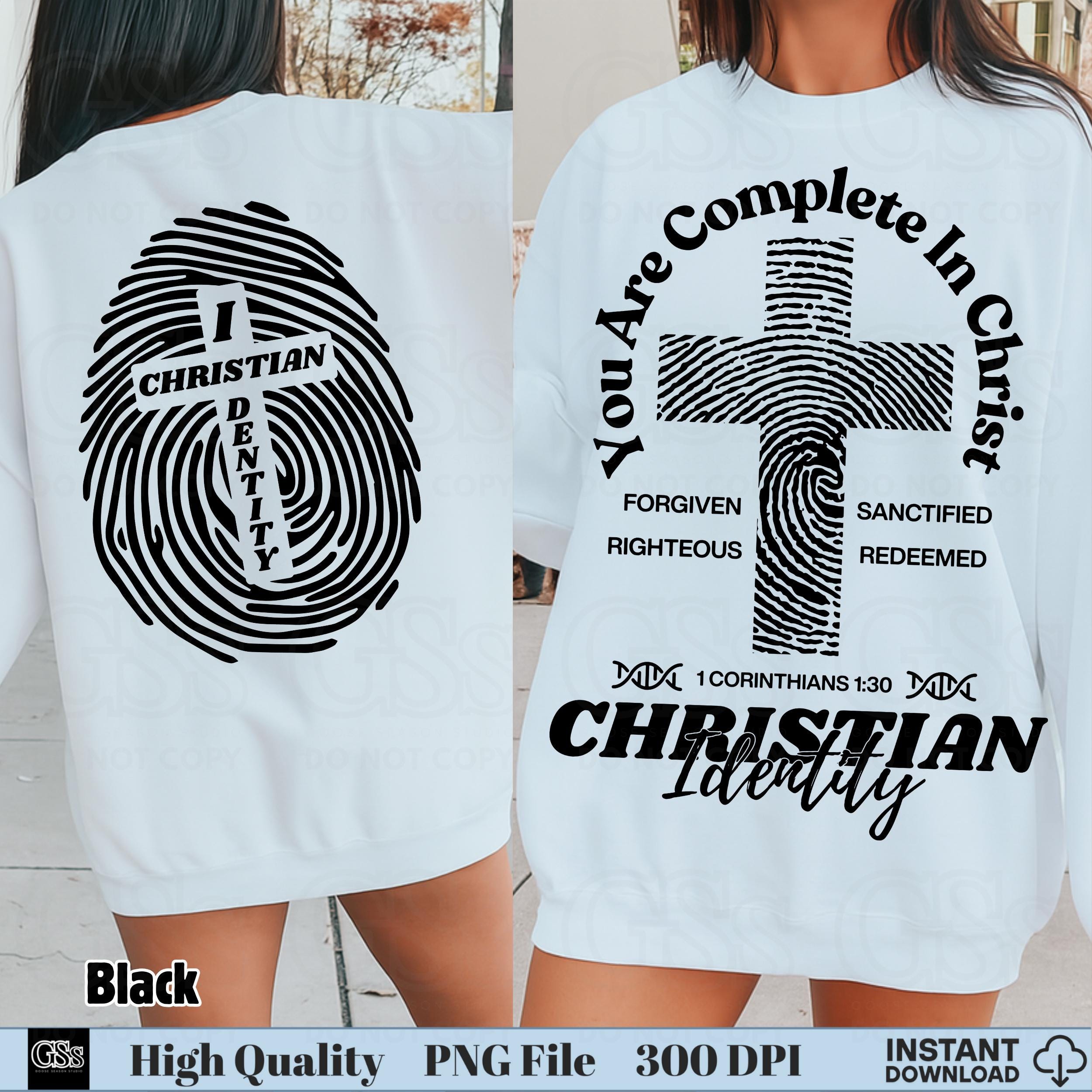 Fingerprint Cross PNG: Christian Bible Verse Design (digital Download ...